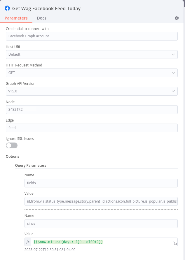 Scrape FB and IG with n8n | Bwilliamson's Blog