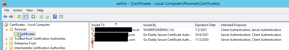 Renewing a RDS/RDG SSL certificate with Godaddy SSL | Bwilliamson's Blog